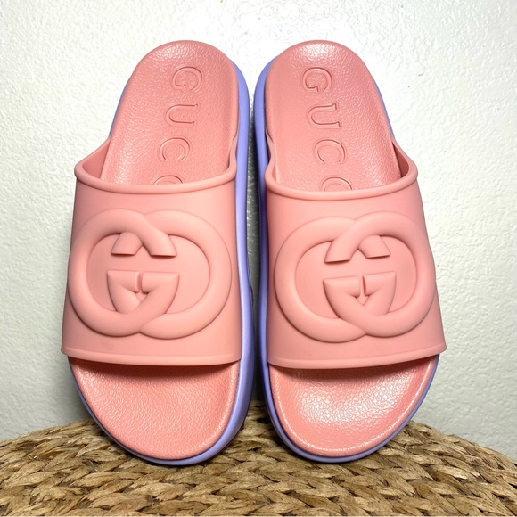 Gucci | Shoes | Gucci Platform Pink Purple Slides | Poshmark